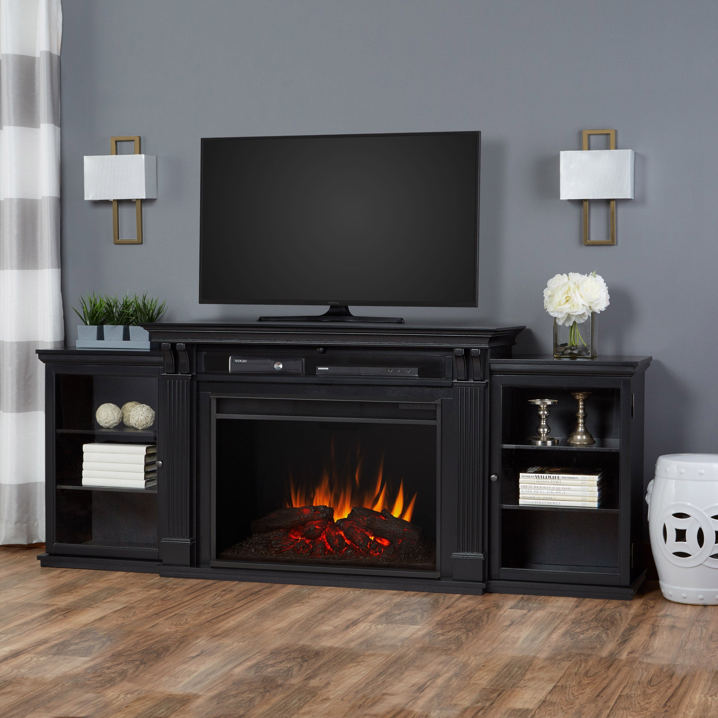 Tracey Grand Media Electric Fireplace by Real Flame – ECOMAT.CA